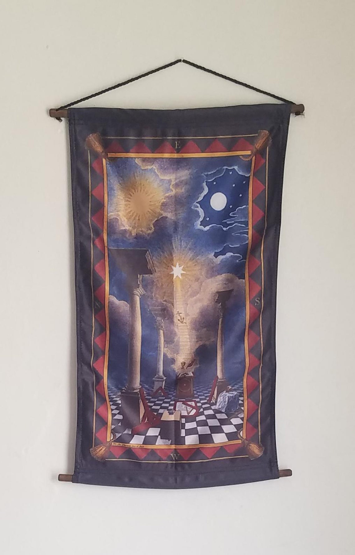 Masonic First Degree Trestle Board Entered Apprentice Decorative Cloth ...