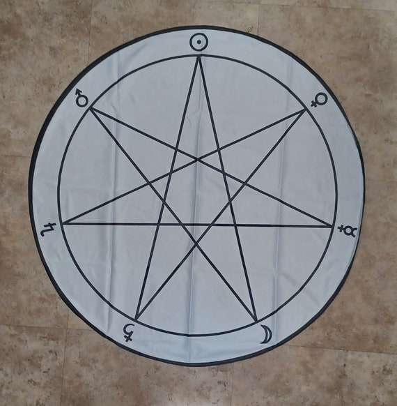 Planetary Heptagram white Ritual Circle Cloth Multiple - Etsy