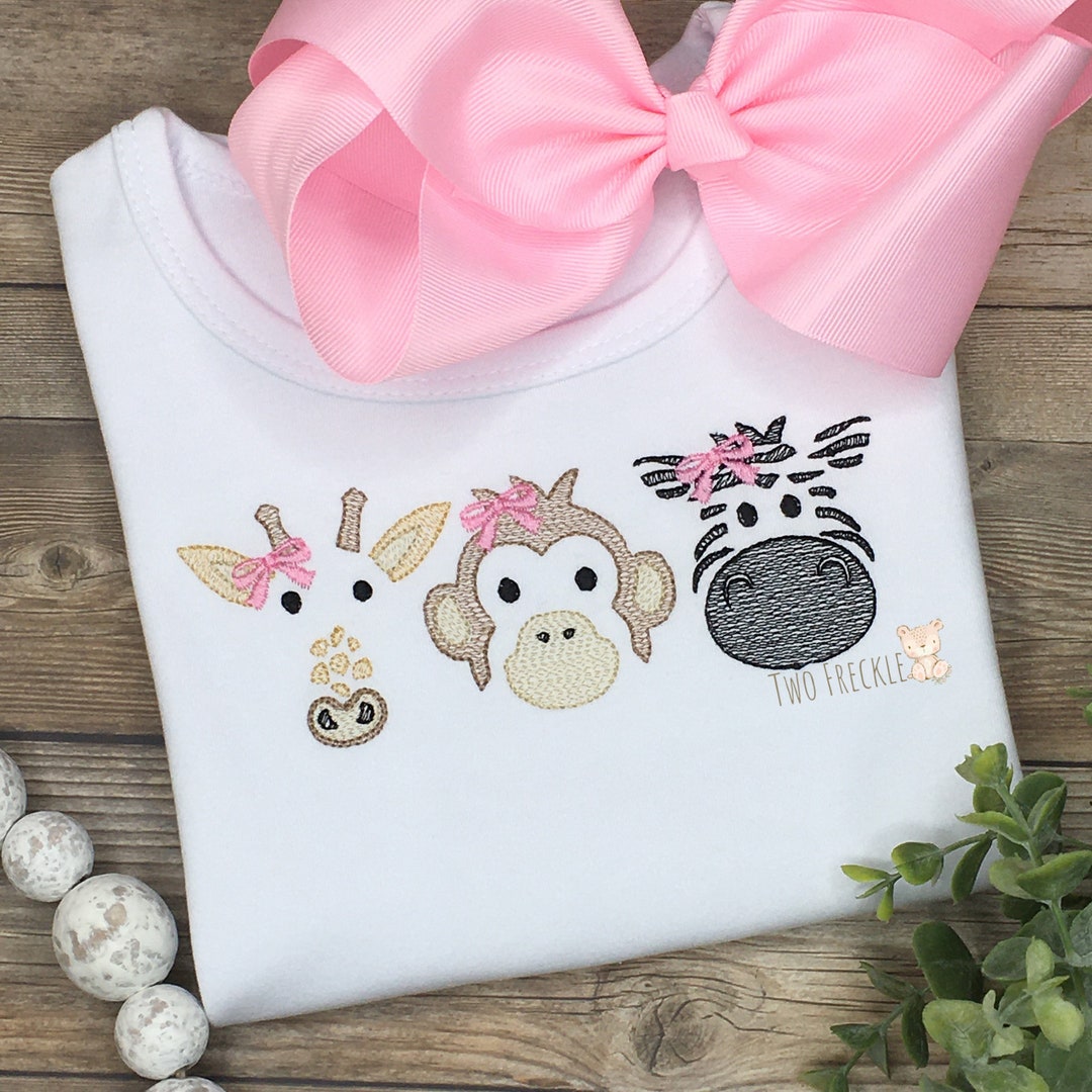 Zoo Animals Shirt Jungle Animals Personalized Embroidered - Etsy