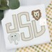 Zoo Animals Monogram Applique Shirt Safari Embroidered Shirt - Etsy