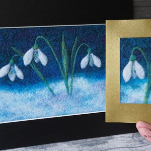 Snowdrops Wool Painting - VIDEO TUTORIAL by the Lady Moth - Needle ...