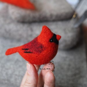 Red Cardinal Ornament - VIDEO TUTORIAL by the Lady Moth - Bird Needle ...