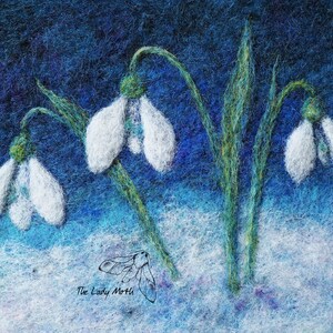 Snowdrops Wool Painting - VIDEO TUTORIAL by the Lady Moth - Needle ...