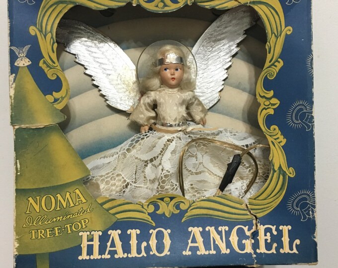 1940's Noma Halo Angel Tree Topper, Vintage Christmas Tree Topper ...