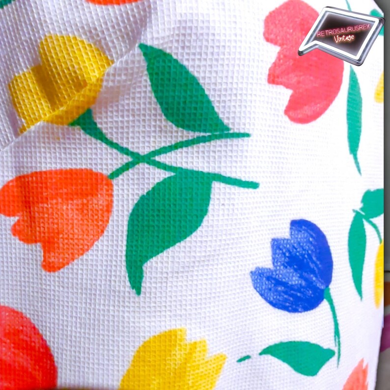Vintage 1960's Mod Bright Tulip Waffle Weave Sundress, Medium - Etsy