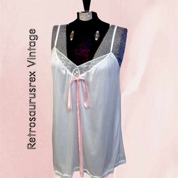 1960's Wedding White Lace Pin Up Chemise by Jennifer … - Gem