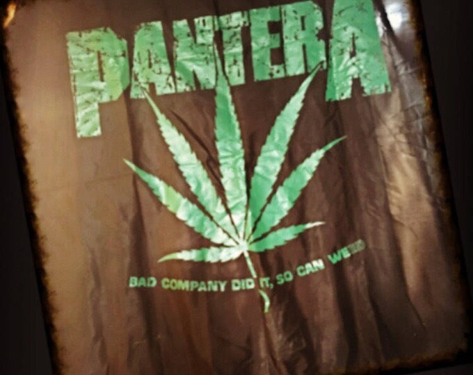 1993 Pantera Bad Company Did It so Can Weed Silk Flag, 42 X 45, XXL, 93 ...