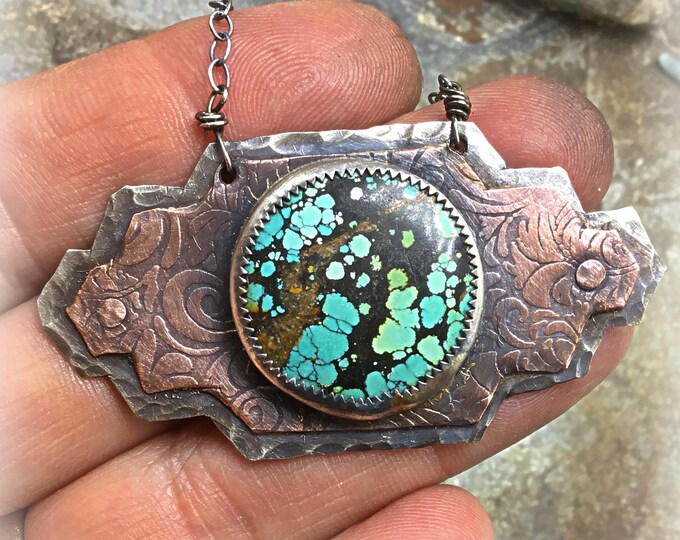Aztec Layered Sterling and Copper Riveted With a Stunning Statement ...