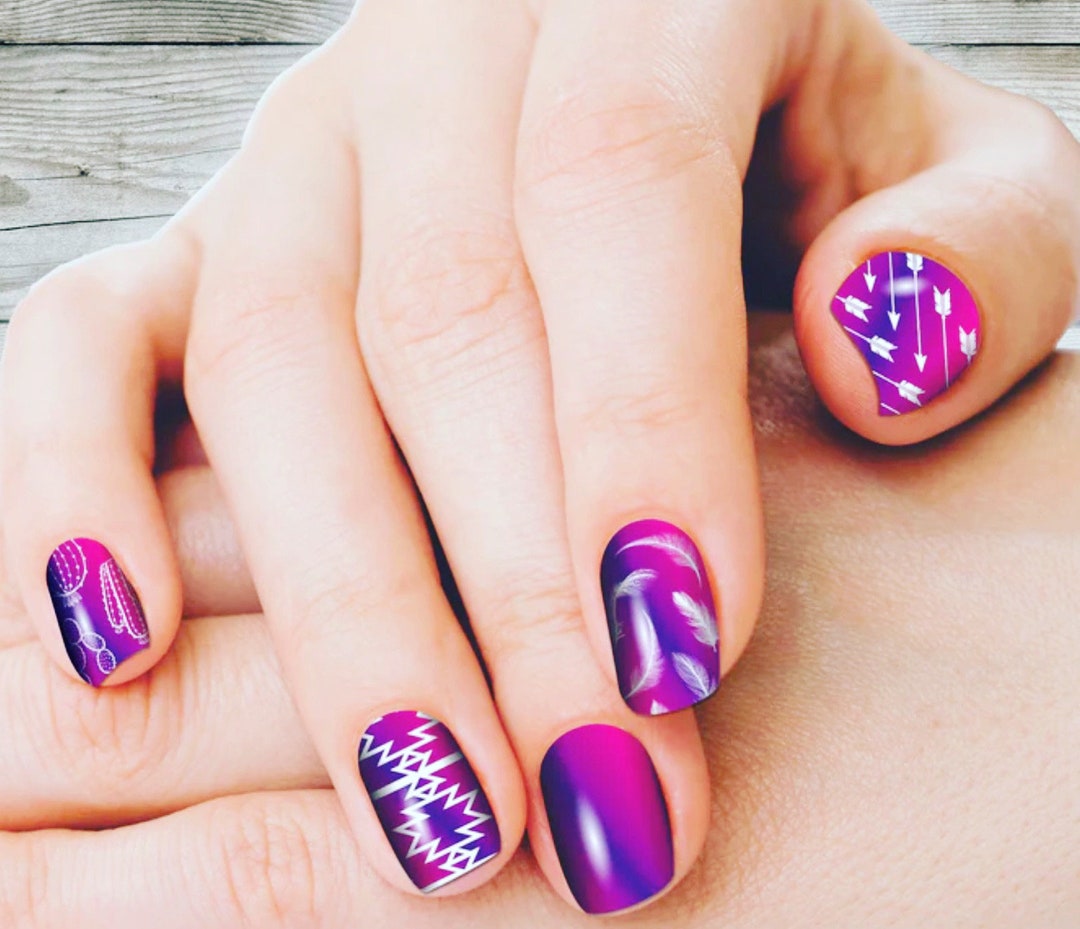 Retro Rodeo Nail Wraps, Real Nail Polish Stickers, Long Lasting,western ...
