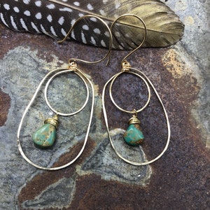 Double Trouble Large Hoops With Turquoise, Rustic Cowgirl, Urban Chic ...
