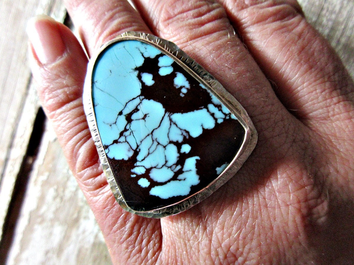 Bad boy turquoise huge statement ring by Weathered Soul Jewelry ...