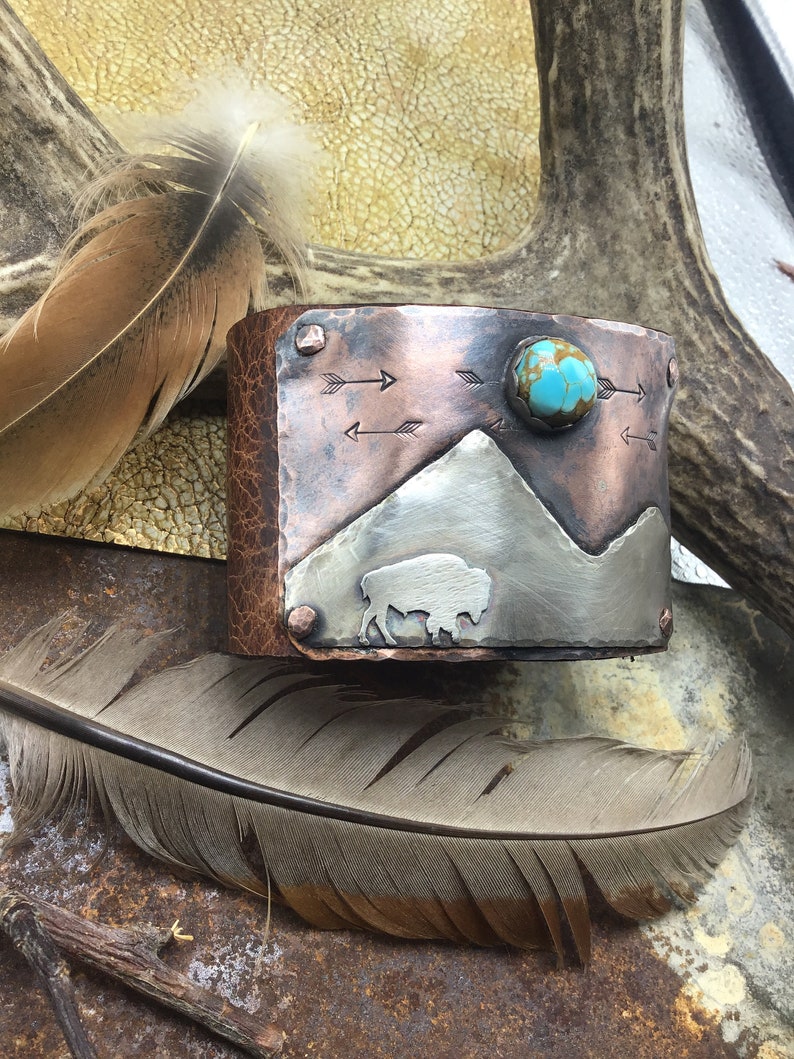 Where the Buffalo Roam Cuff Made to Order by Weathered Soul - Etsy
