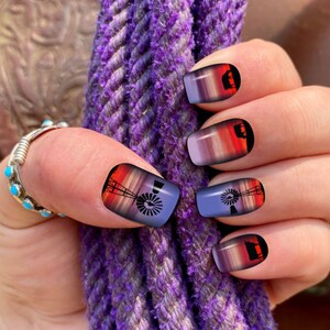 Retro Rodeo Nail Wraps, Real Nail Polish Stickers, Long Lasting,western ...