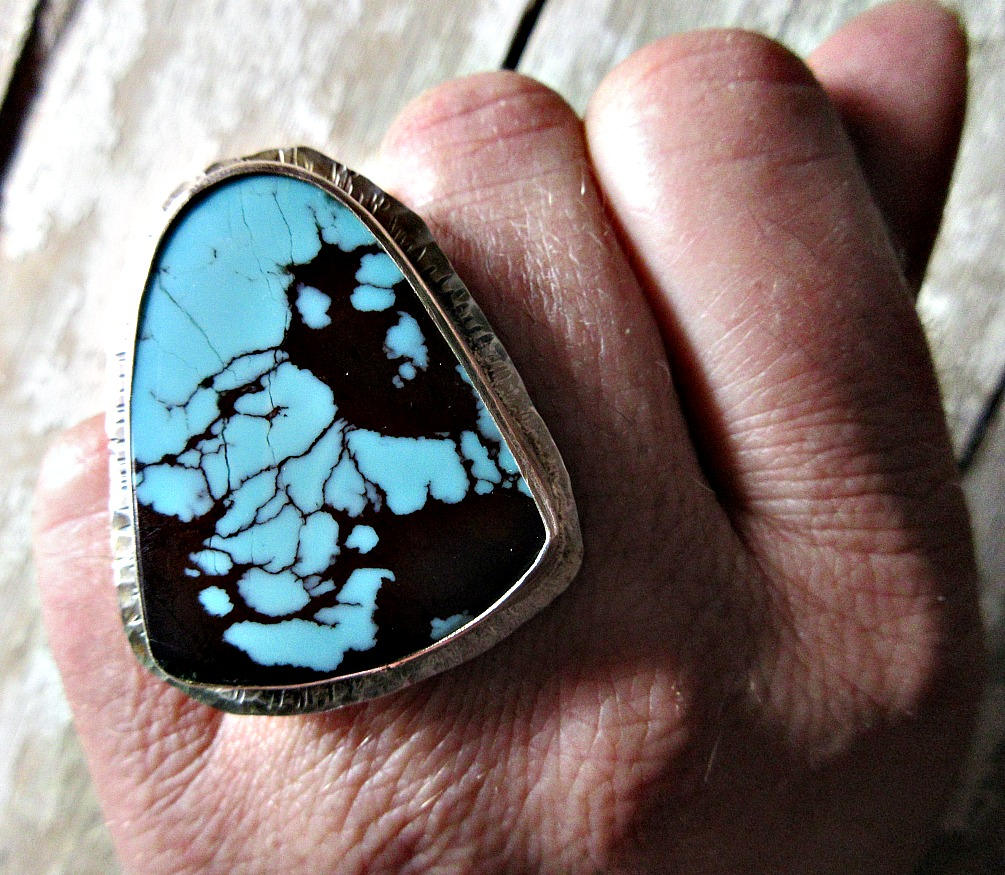 Bad boy turquoise huge statement ring by Weathered Soul Jewelry ...