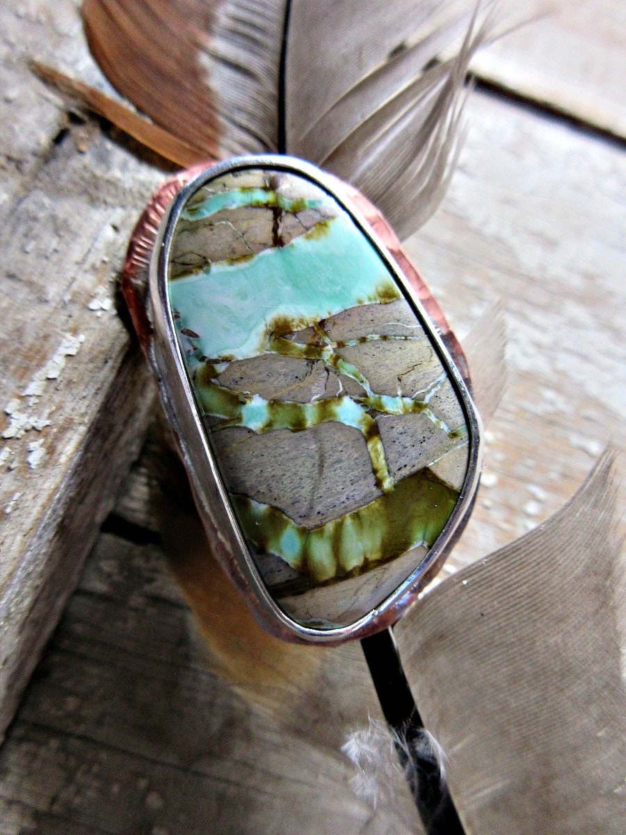 Australian Variquoise large statement ring by Weathered Soul Jewelry ...
