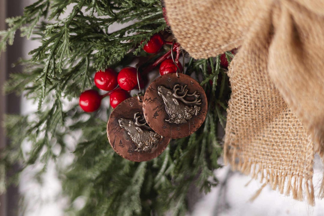 Large Elk Bugling Disc Earrings by Weathered Soul Are Fairly ...