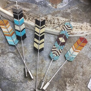 Beaded Hat Pins You Choose Your Colors 1 Thru 5. Listing is for One Hat ...