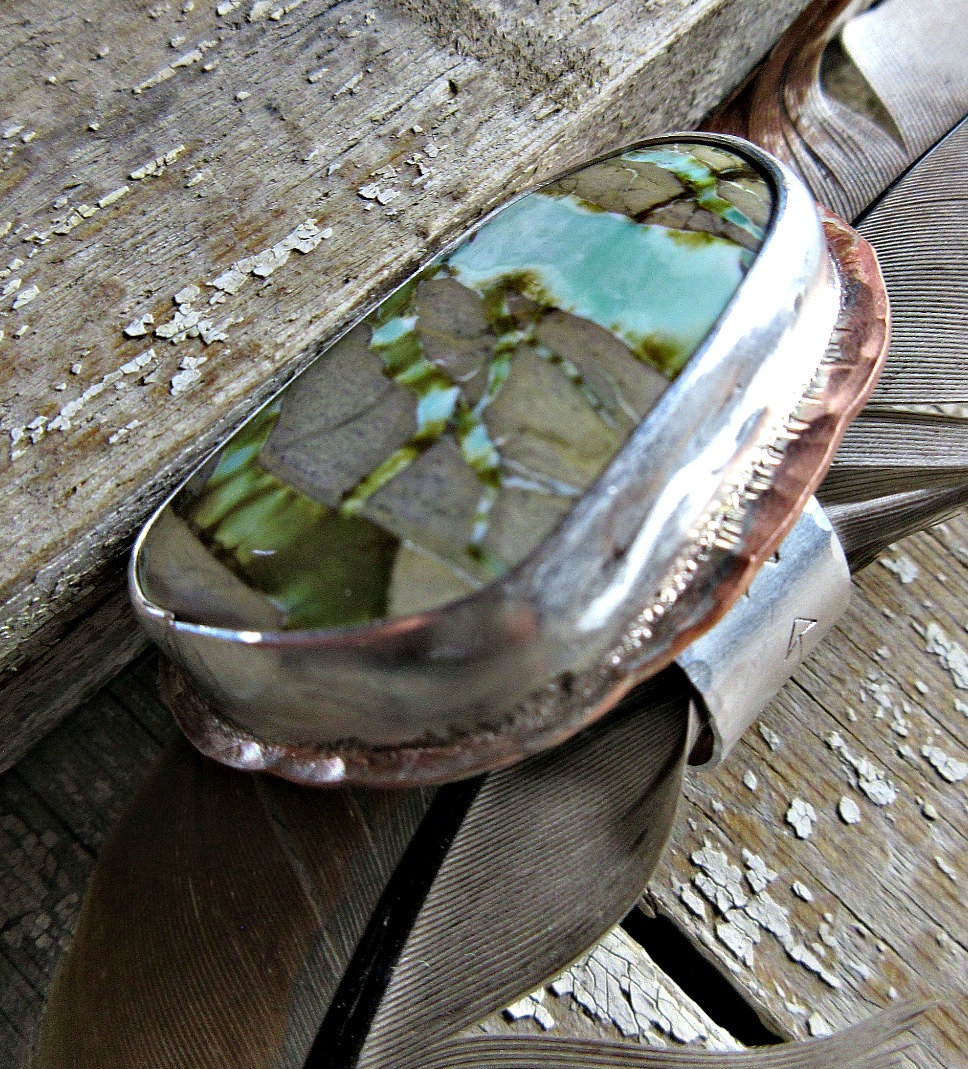 Australian Variquoise large statement ring by Weathered Soul Jewelry ...