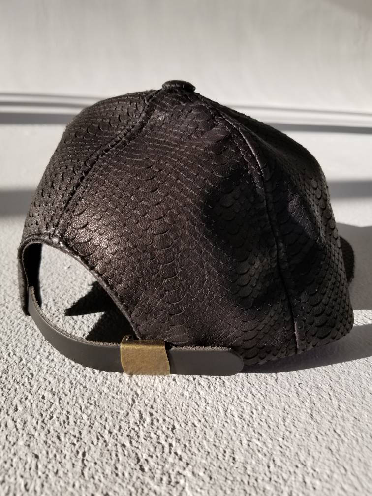 Laser Cut Leather Python Scale Baseball Hat - Etsy