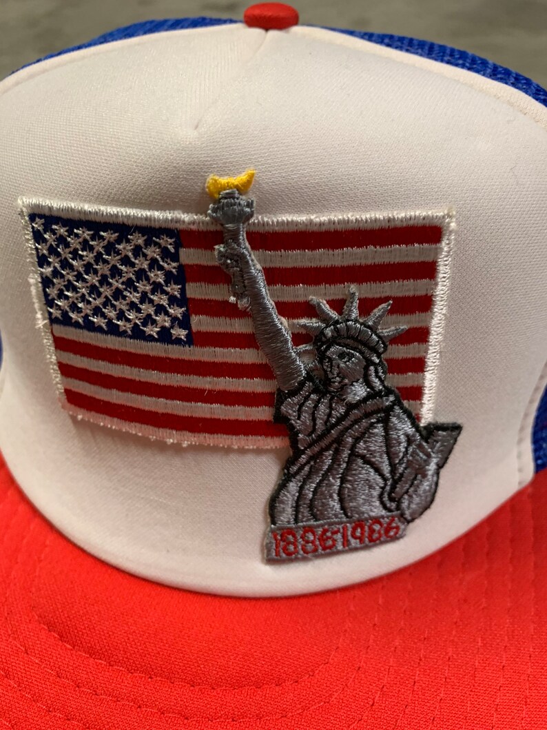 Statue of Liberty Centennial USA 4th of July Trucker Hat Snapback Cap ...