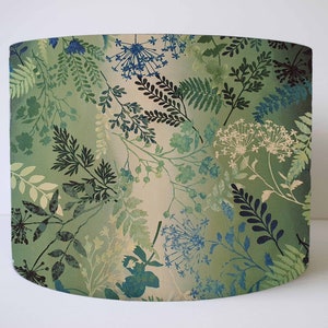 Green Leaf Lampshade Table Lamp Green Ombre Lampshade Natural - Etsy