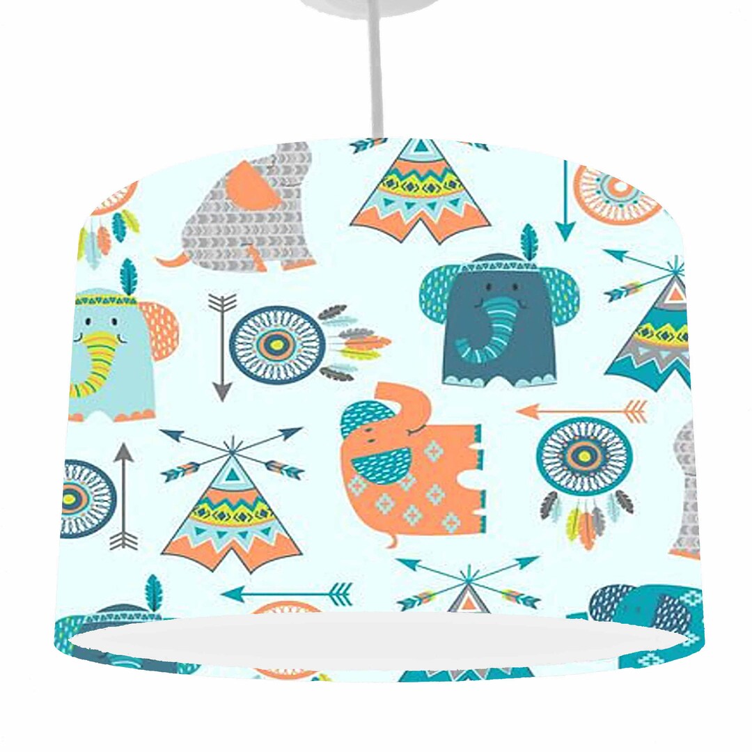 Elephant Lamp Shade Nursery Boho Decor, Boho Baby Room Decor, Elephant ...