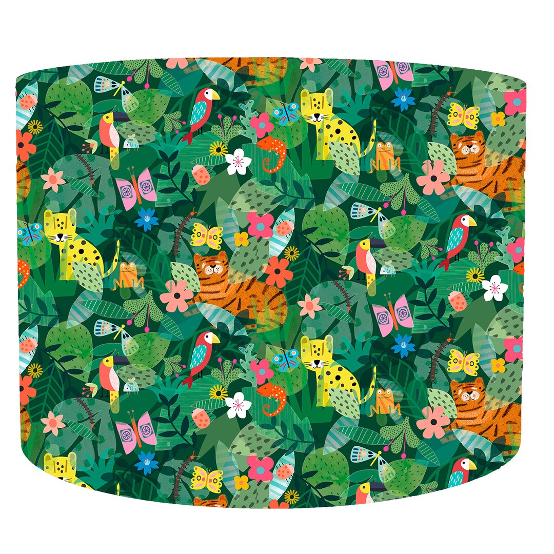 Jungle Animals Lamp Shade Nursery, Tropical Nursery Decor Boy and Girl ...