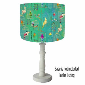 Tropical Bird Lamp Shade Green, Bird Lover Gift for Home Decor, Bird ...