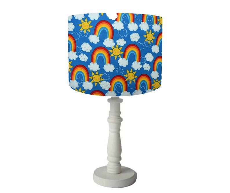 Rainbow and Sunshine Lamp Shade Kids Room Decor Boys and - Etsy