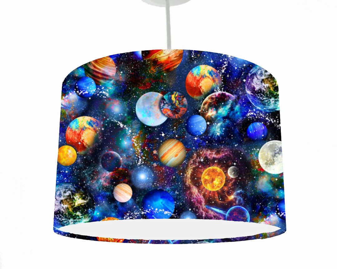 Planet Lampshade Ceiling Pendant, Solar System Decor for Bedroom, Outer ...