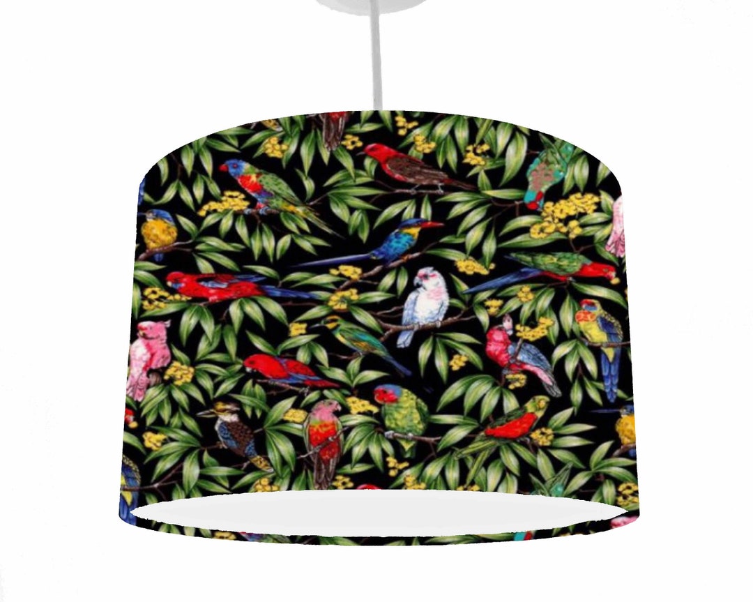 Tropical Bird Lamps Shade for Ceiling, Parrot Lampshade for Table Lamp ...