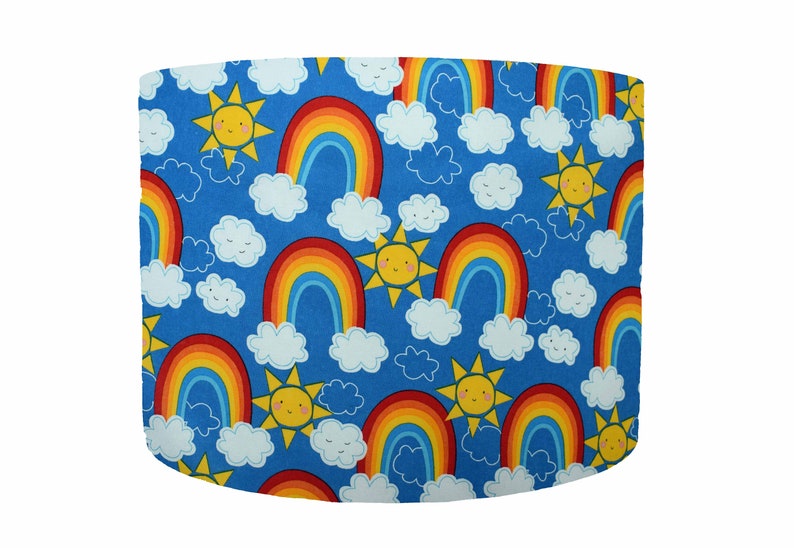 Rainbow and Sunshine Lamp Shade Kids Room Decor Boys and - Etsy