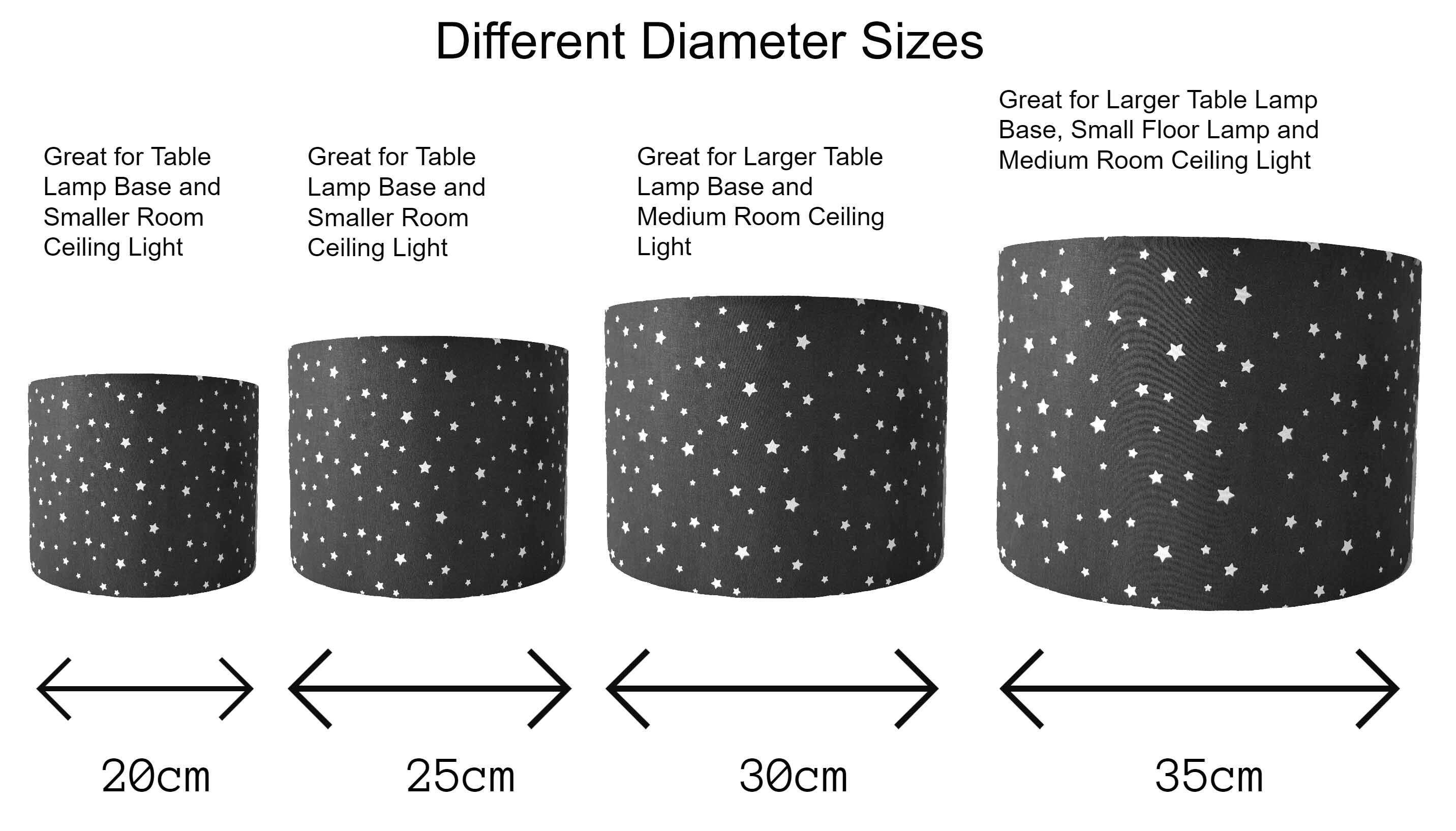 Galaxy and Stars Lampshade Blue, Space Themed Bedroom Side Table ...