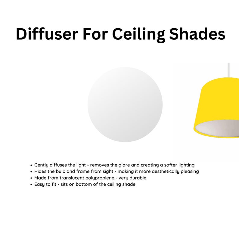 Diffuser for Light Shade, Light Shade Diffuser, Ceiling Light Diffuser ...