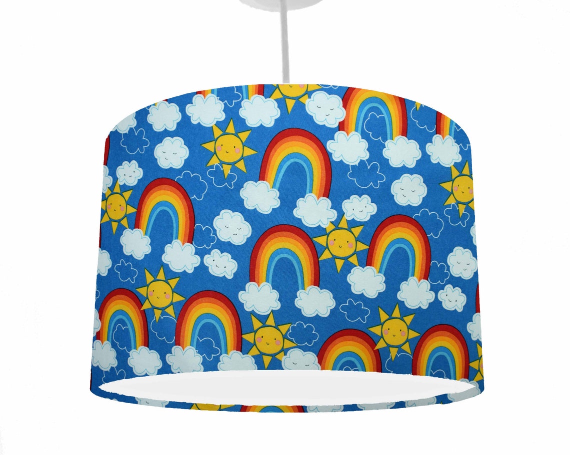 Rainbow And Sunshine Lamp Shade Kids Room Decor Boys And | Etsy