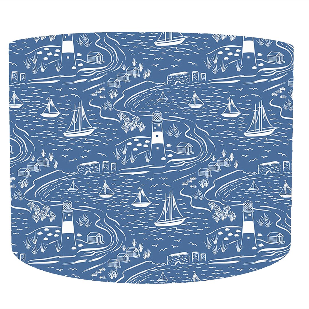 Lighthouse Lampshade Nautical Theme Lights, Seaside Lamp Shades Table ...