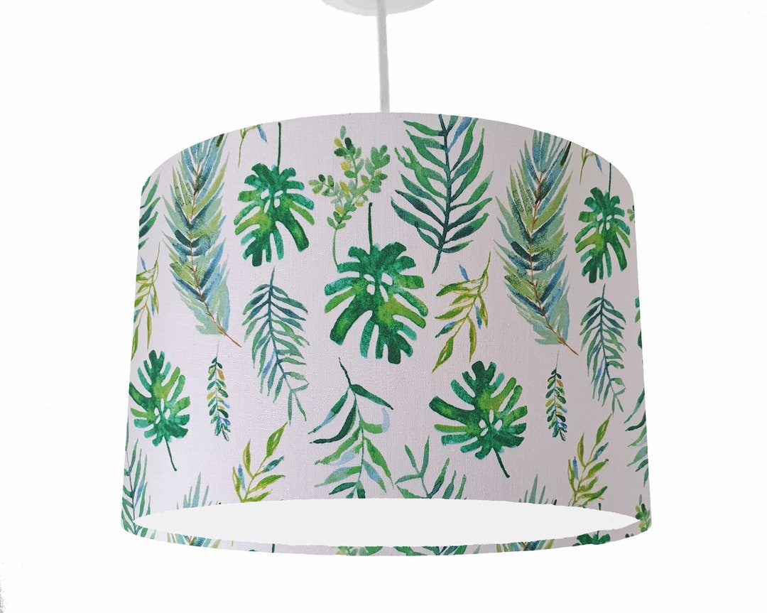 Fern Lamp Shade Table Lamp Botanical Nursery Decor Leaves - Etsy
