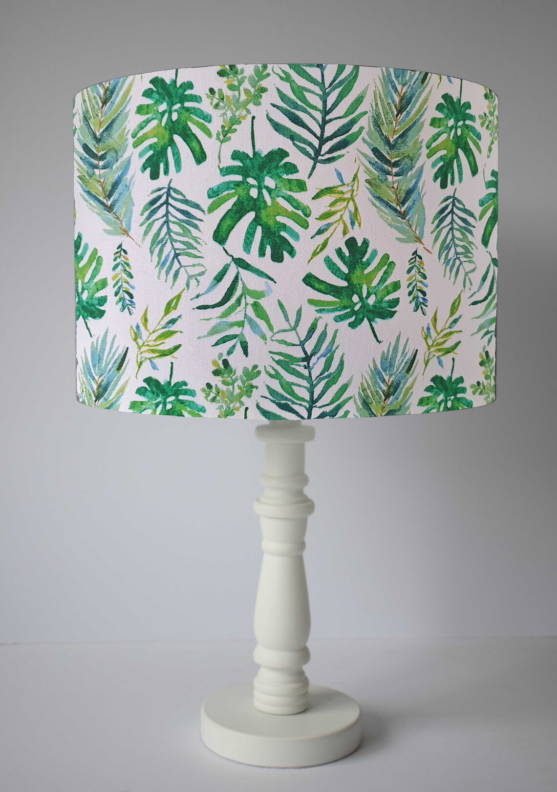 Fern Lamp Shade Table Lamp, Botanical Nursery Decor Leaves, Leaf ...