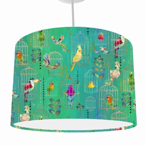Tropical Bird Lamp Shade Green, Bird Lover Gift for Home Decor, Bird ...