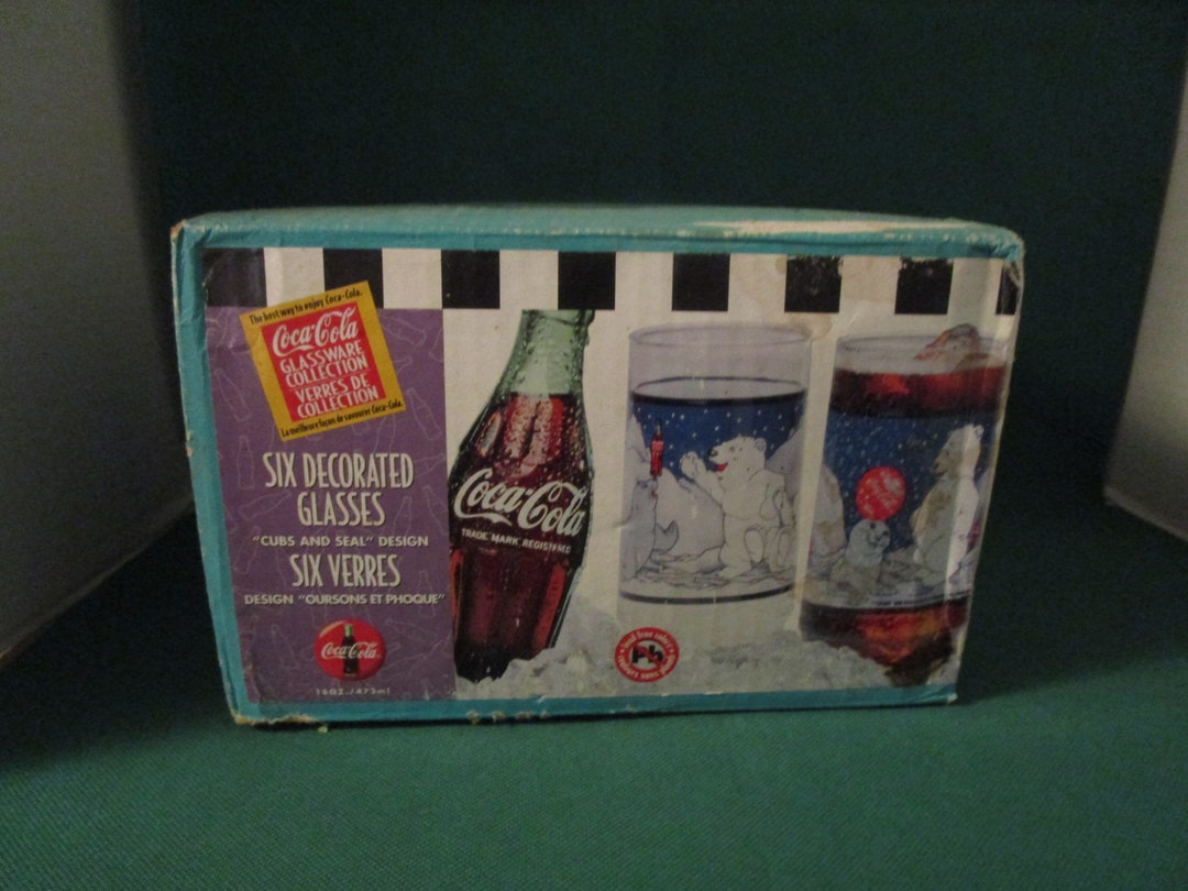 1997 Coca Cola "cubs and Seals" Glass Factory Sealed Box - Etsy