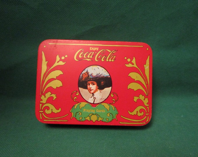 Vintage Coca Cola Playing Card Set in Tin Box Two Deck Cards Sealed ...