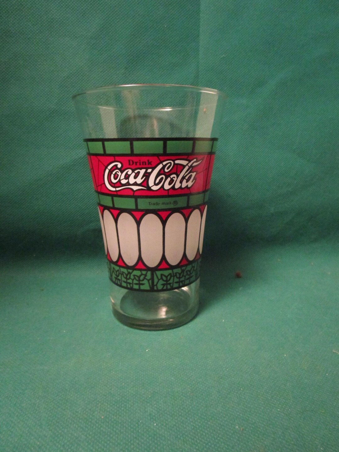 Vintage Drink Coca Cola Stained Glass Look Glass - Etsy