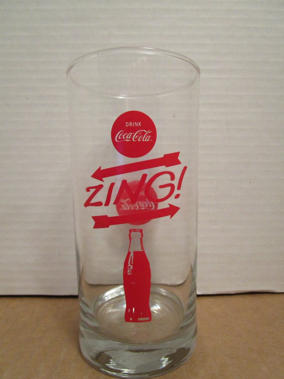 Vintage Drink Coca Cola Zing Glass - Etsy