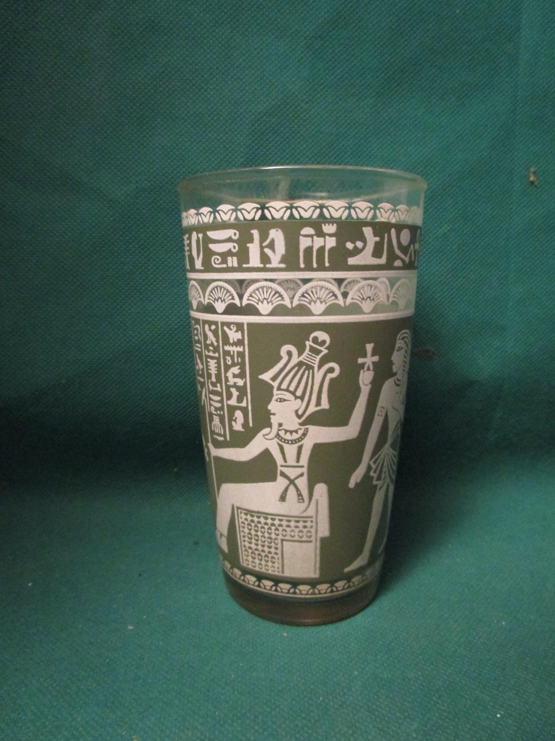 Hazel Atlas Drink Glasses Egyptian Hieroglyphic Symbols Wedgewood - Etsy