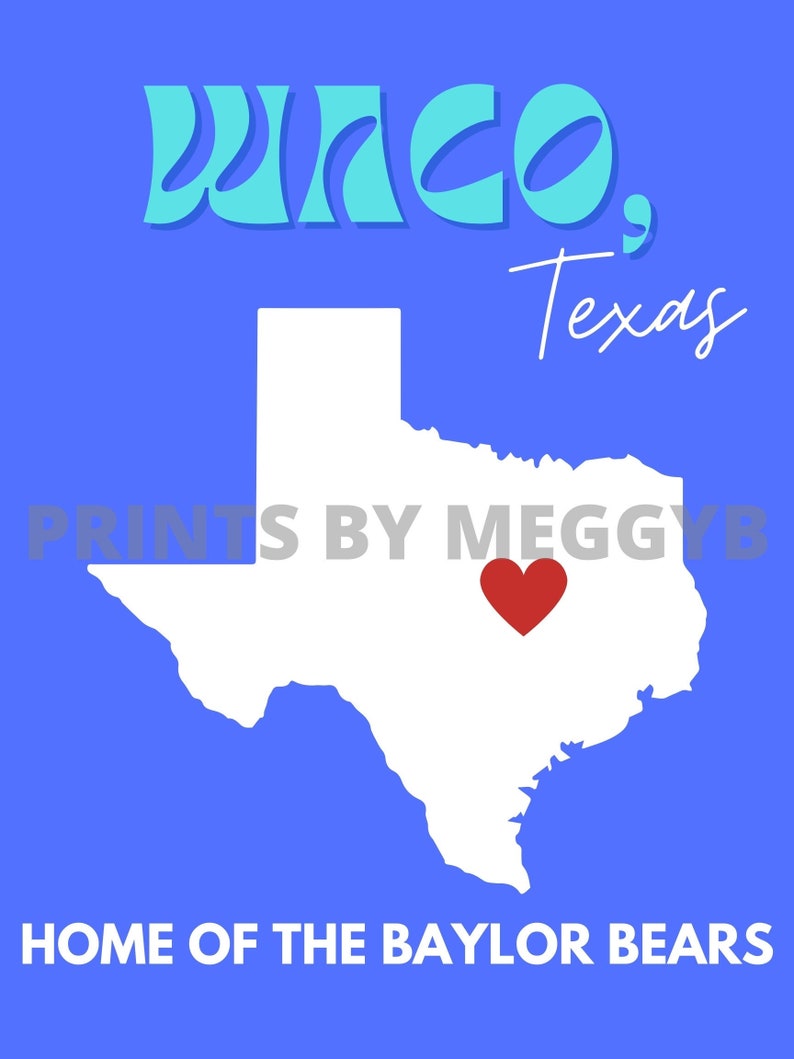 Waco, Texas Poster - Etsy