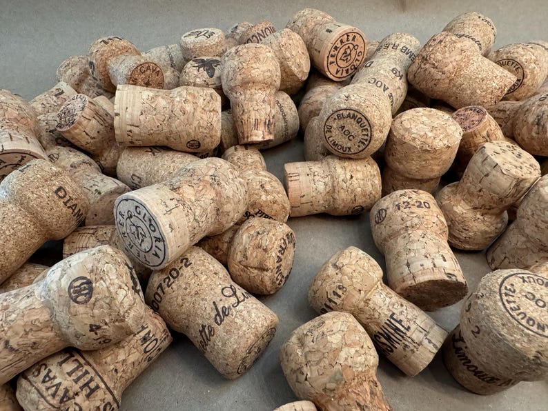 65 Recycled Champagne & Sparkling Wine Corks - All Natural - Great for ...