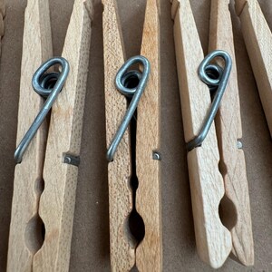24 Vintage Wooden Spring Loaded Clothes Pins Approximately 3 Long ...