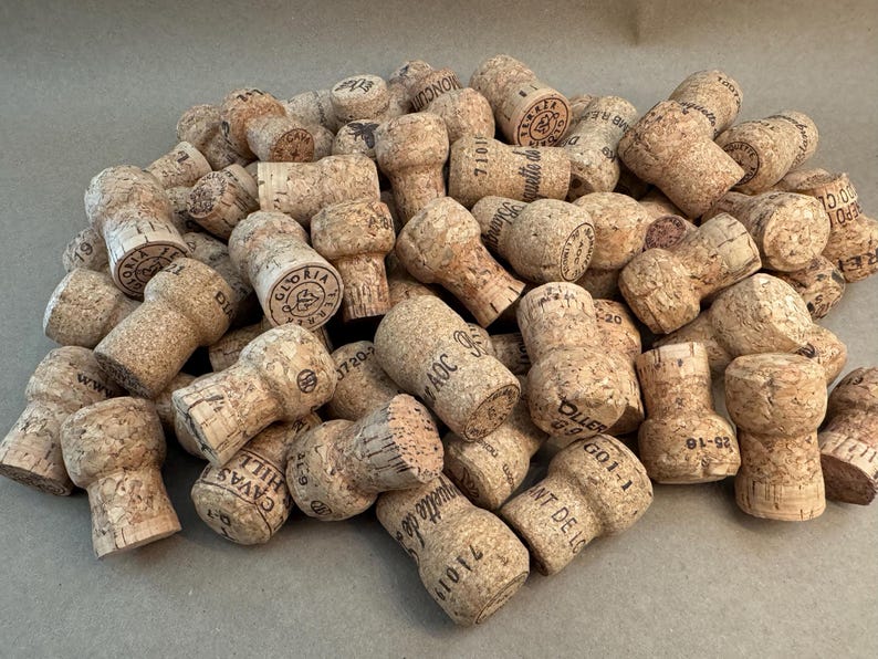 65 Recycled Champagne & Sparkling Wine Corks - All Natural - Great for ...