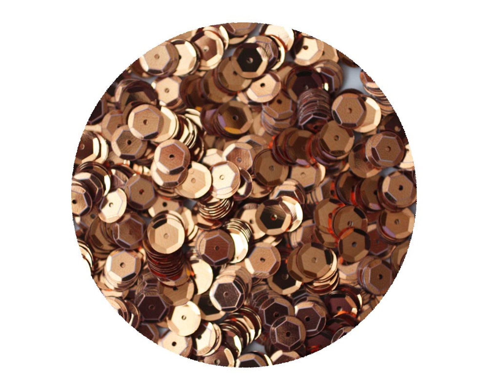 8mm Cup Sequins Copper Metallic Made in USA - Etsy