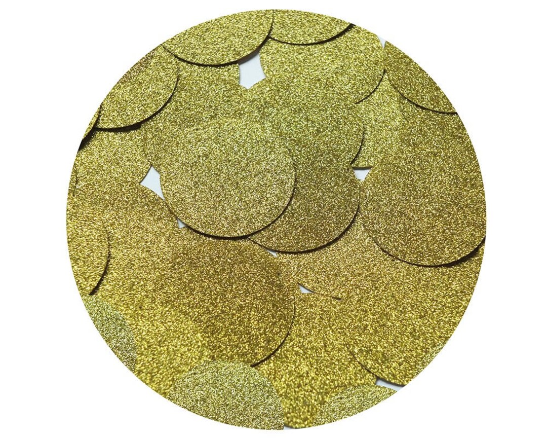 Round Sequin 40mm Yellow Metallic Sparkle Glitter Texture Couture ...